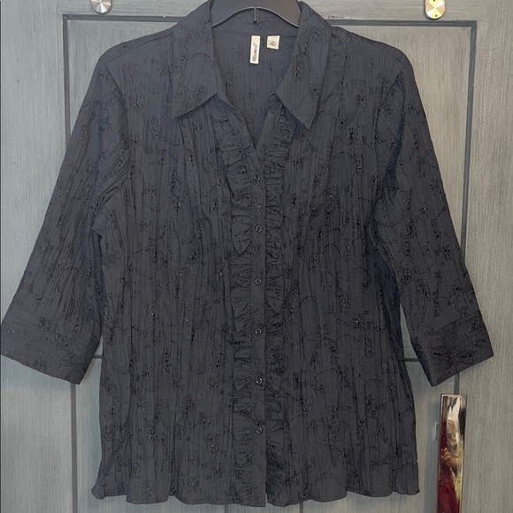 St. John's Bay | Tops | Womens St Johns Bay Black Buttondown Shirt W ...